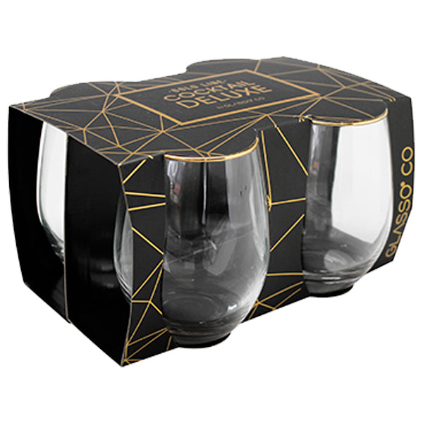 SET 4 VASOS COCKTAIL GLASSO – Titanio